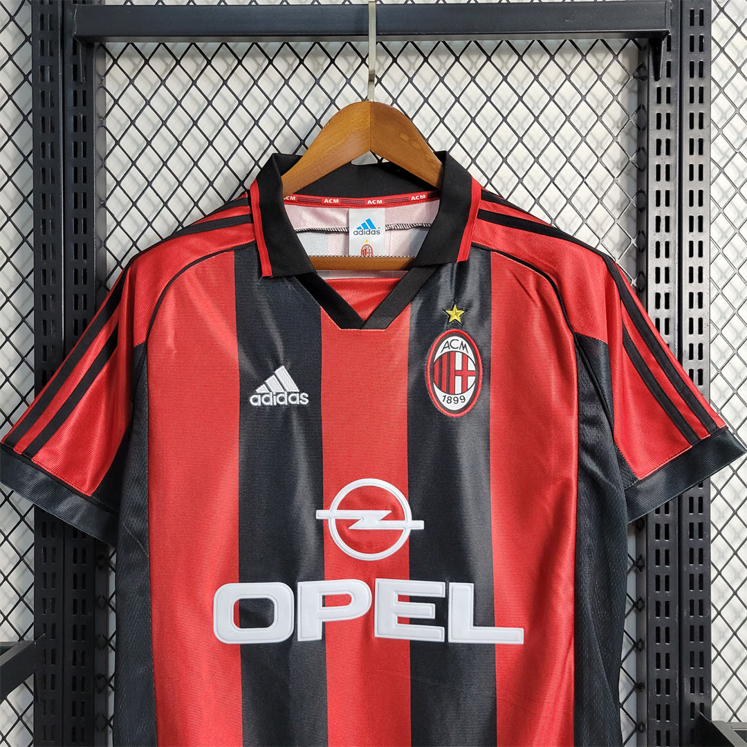 Camiseta Del Ac Milan 1998 Sudadera Con Capucha Y Cremallera Completa